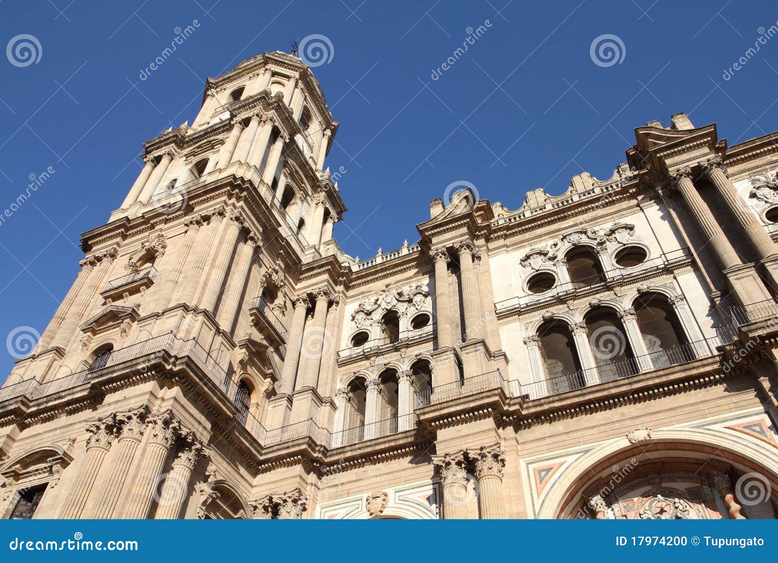 Malaga cathedral stock photo. Image of malaga, spain - 17974200