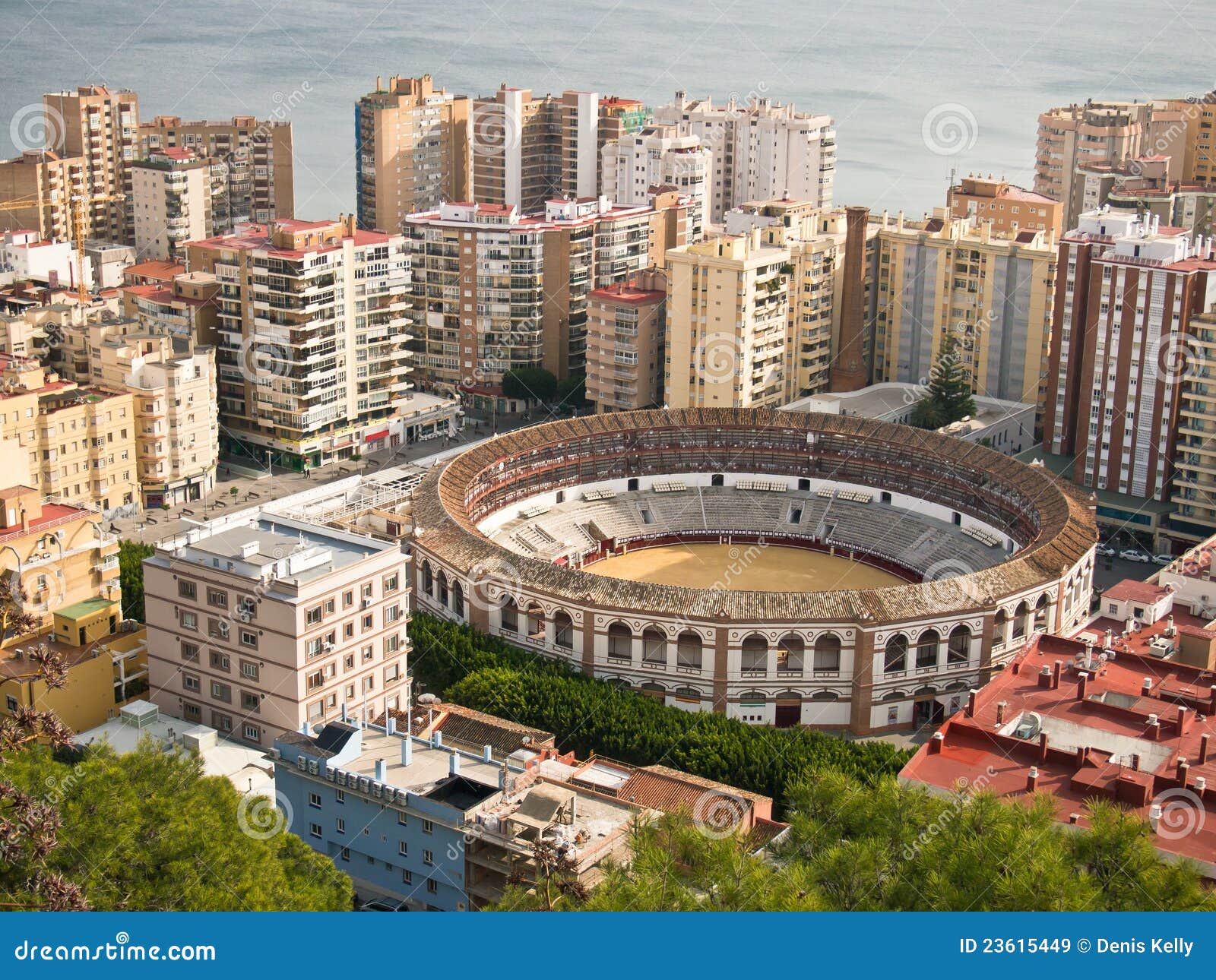 Malaga Bull Ring Andalucia Spain Stock Image - Image of spanish, center ...