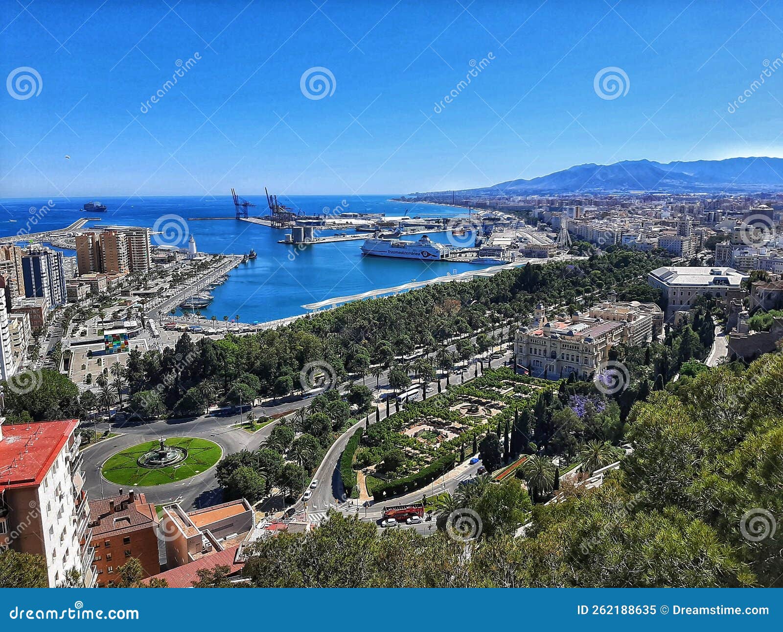 Malaga City Landscape Architecture Editorial Image - Image of cape ...