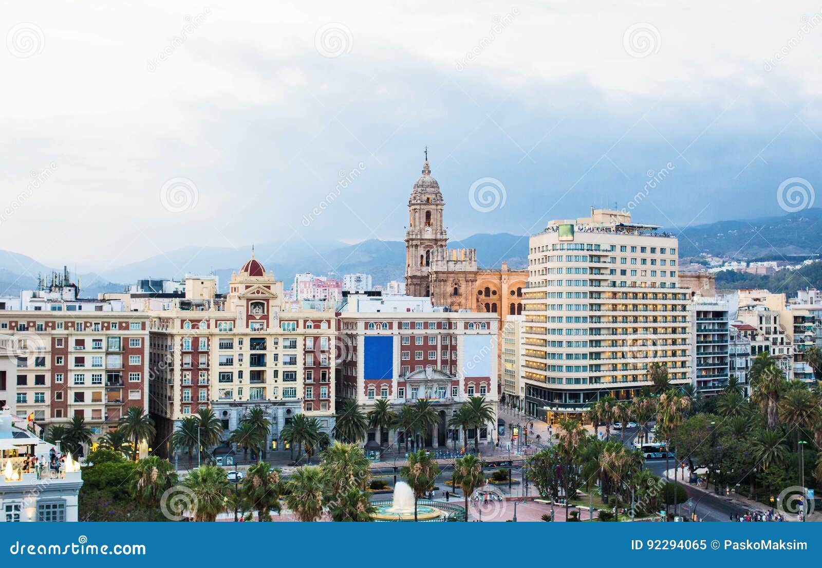Malaga city, Spain editorial image. Image of europe, costa - 92294065