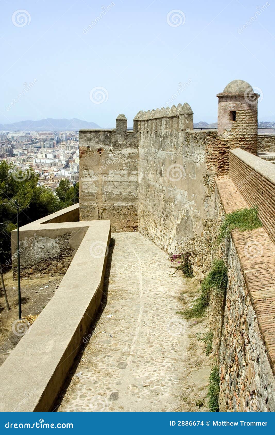 Malaga Fortress stock photo. Image of moorish, fortification - 2886674