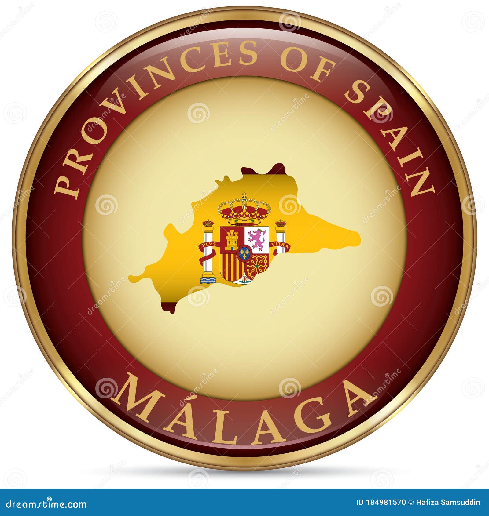 Malaga Map. Vector Illustration Decorative Design Stock Illustration ...