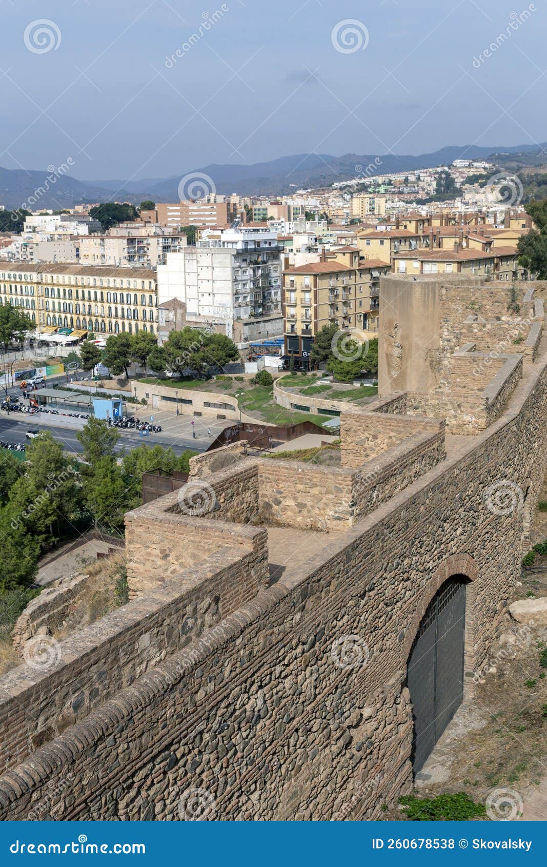 The Alcazaba of Malaga stock photo. Image of fortress - 260678538