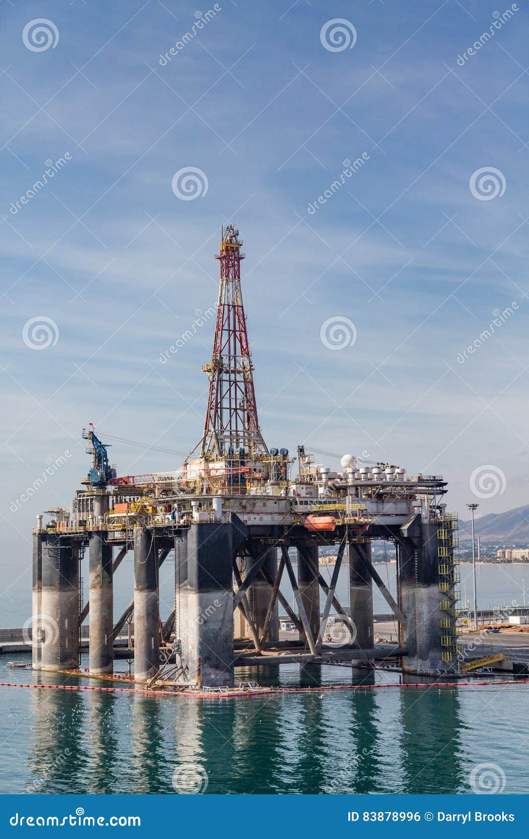 Malaga Spain Oil Platform stock photo. Image of industry - 83878996
