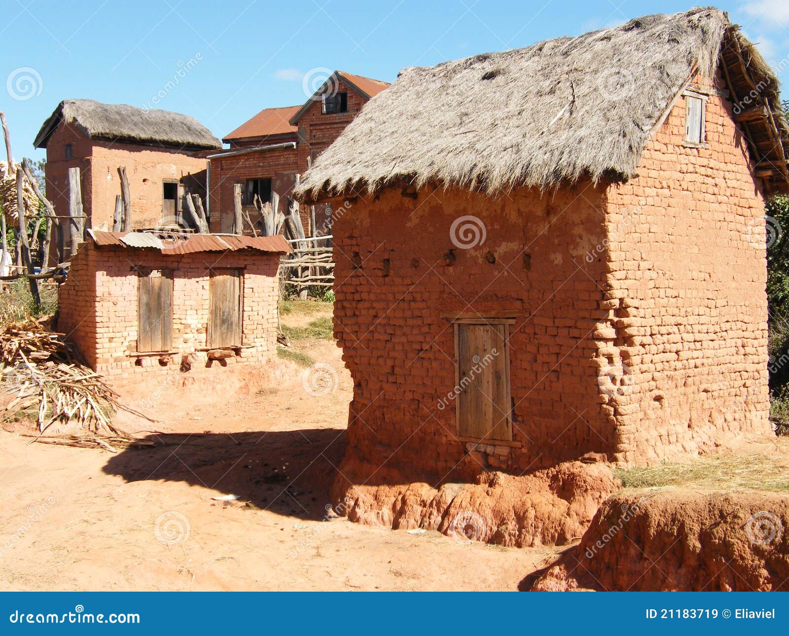 Malagasy highland house stock image. Image of african - 21183719