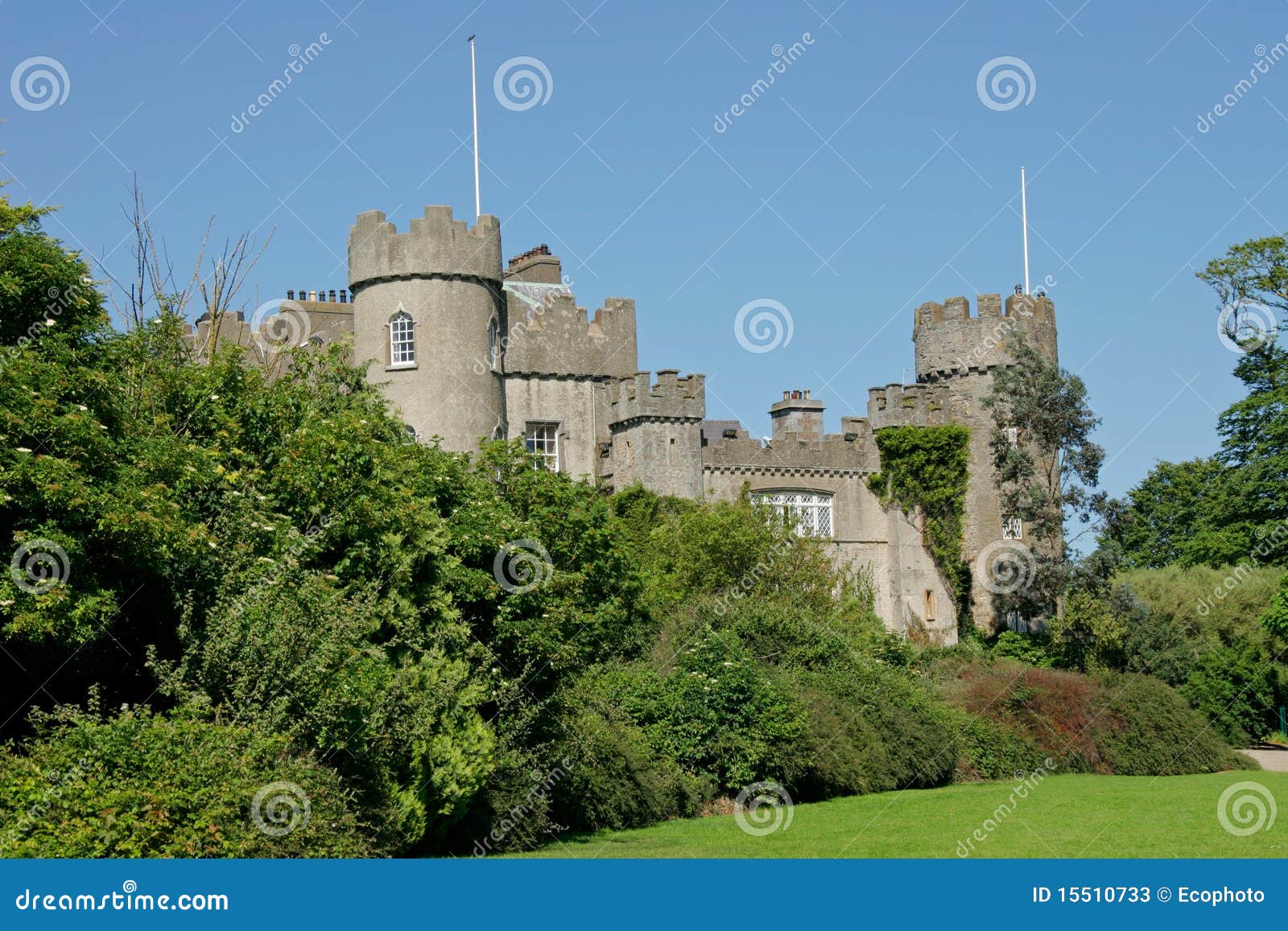 Malahide castle, Ireland stock image. Image of dublin - 15510733
