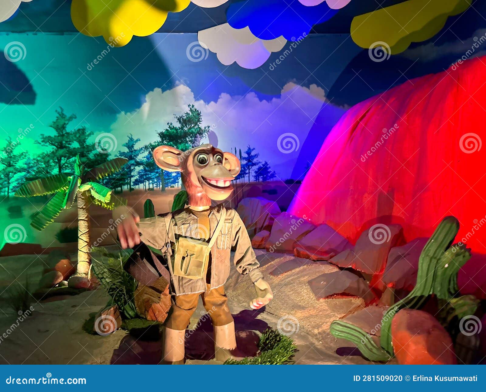 Miniature Statue of a Monkey in Brown Clothes Editorial Image - Image ...