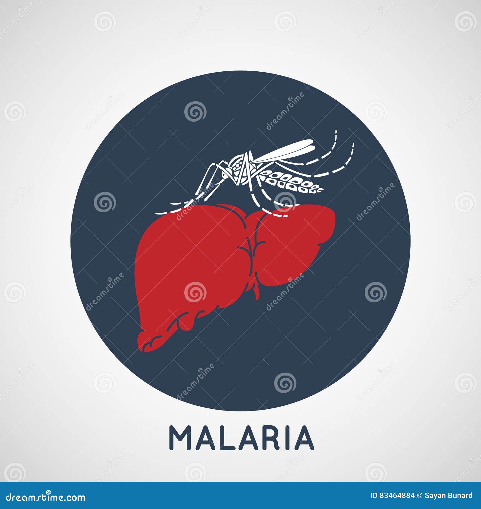 MALARIA vector logo icon stock vector. Illustration of symbol - 83464884