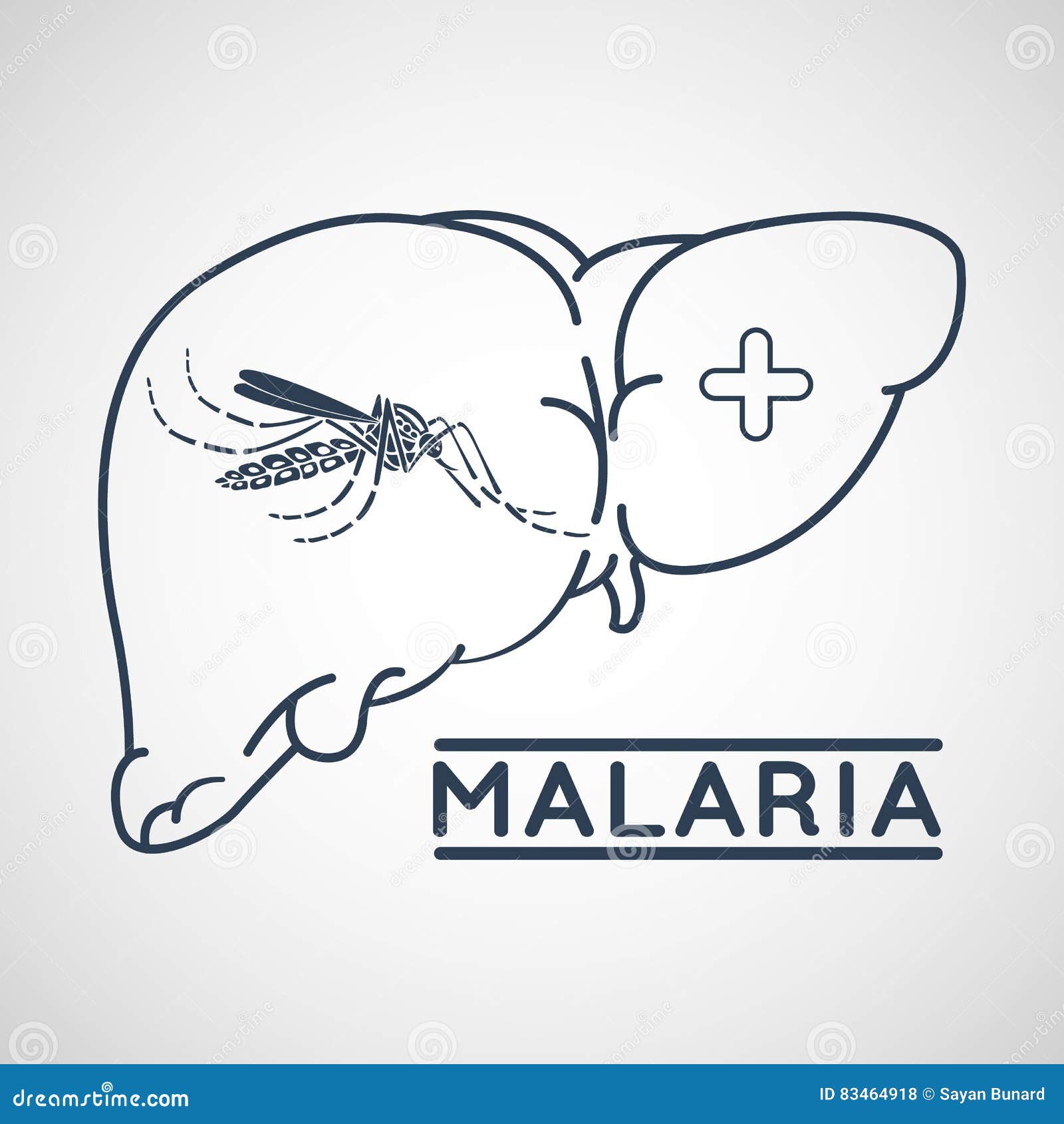 MALARIA vector logo icon stock vector. Illustration of sign - 83464918