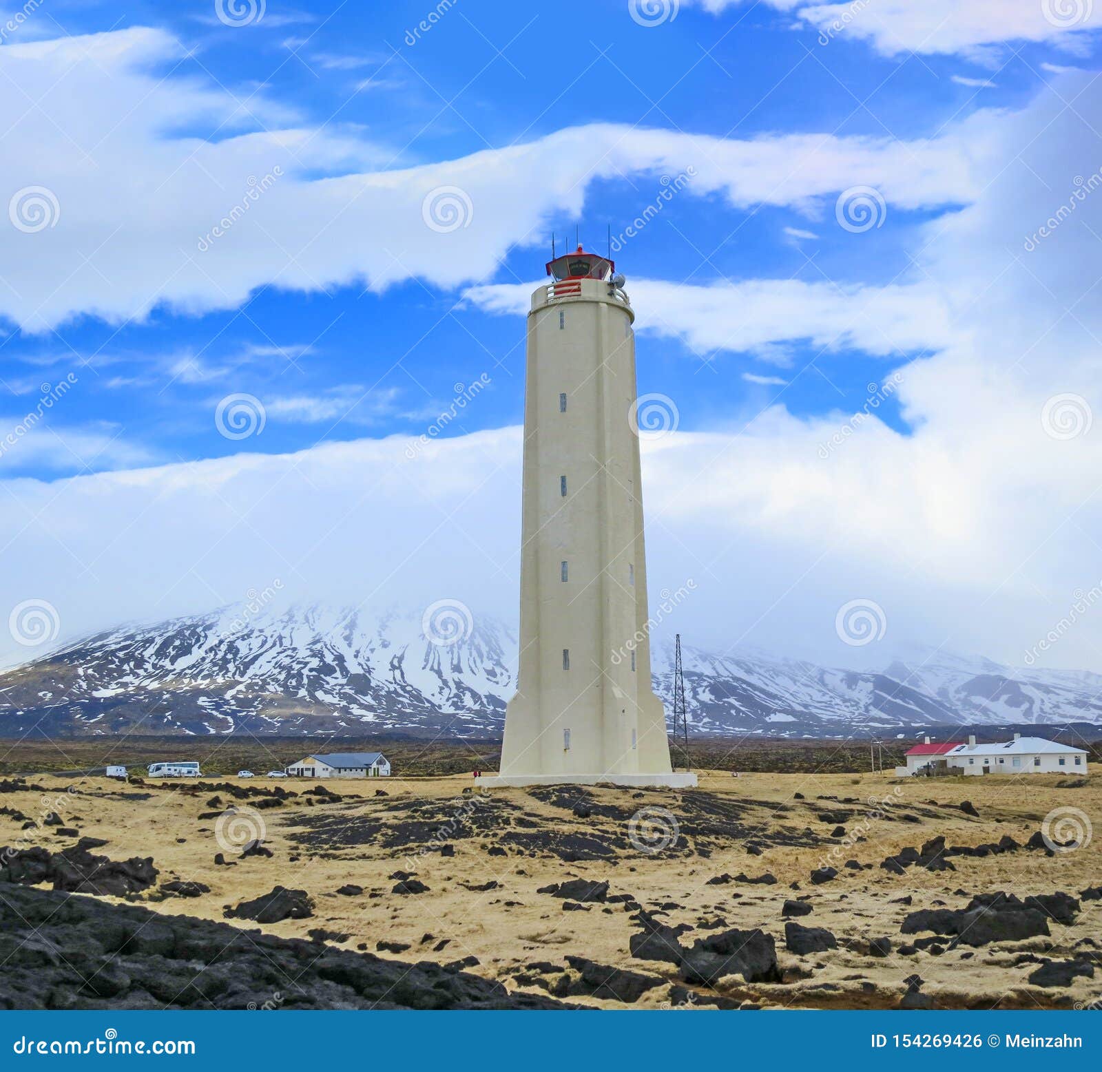 .Malarrif Lighthouse at Snaefellsnes Island, Iceland Stock Photo ...