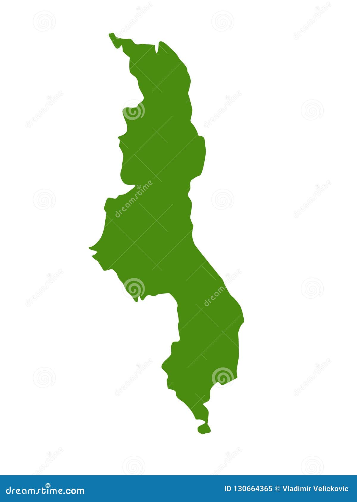 Malawi Map - Country in Southeast Africa Stock Vector - Illustration of ...