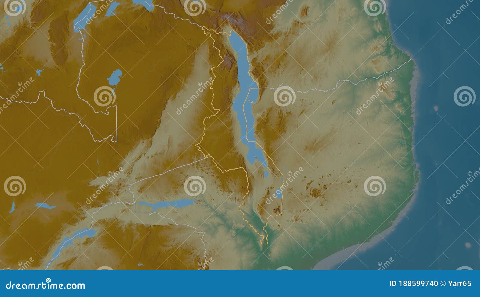 Malawi - overview. Relief stock illustration. Illustration of capital ...