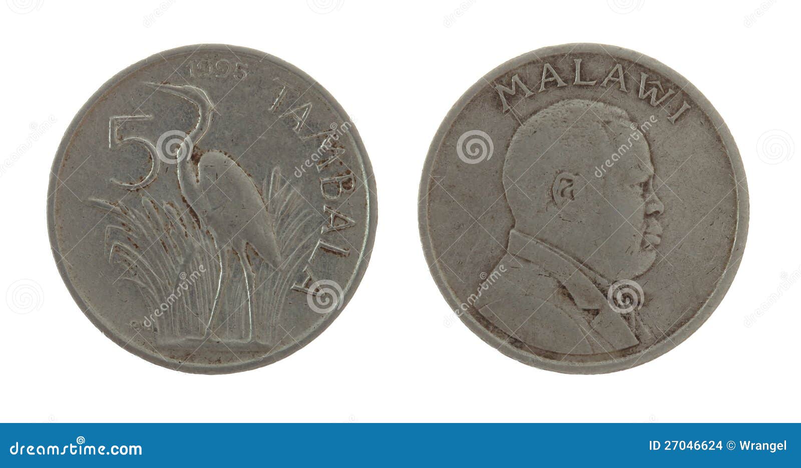 Malawian Coin Isolated on White Stock Photo - Image of wealth, metal ...