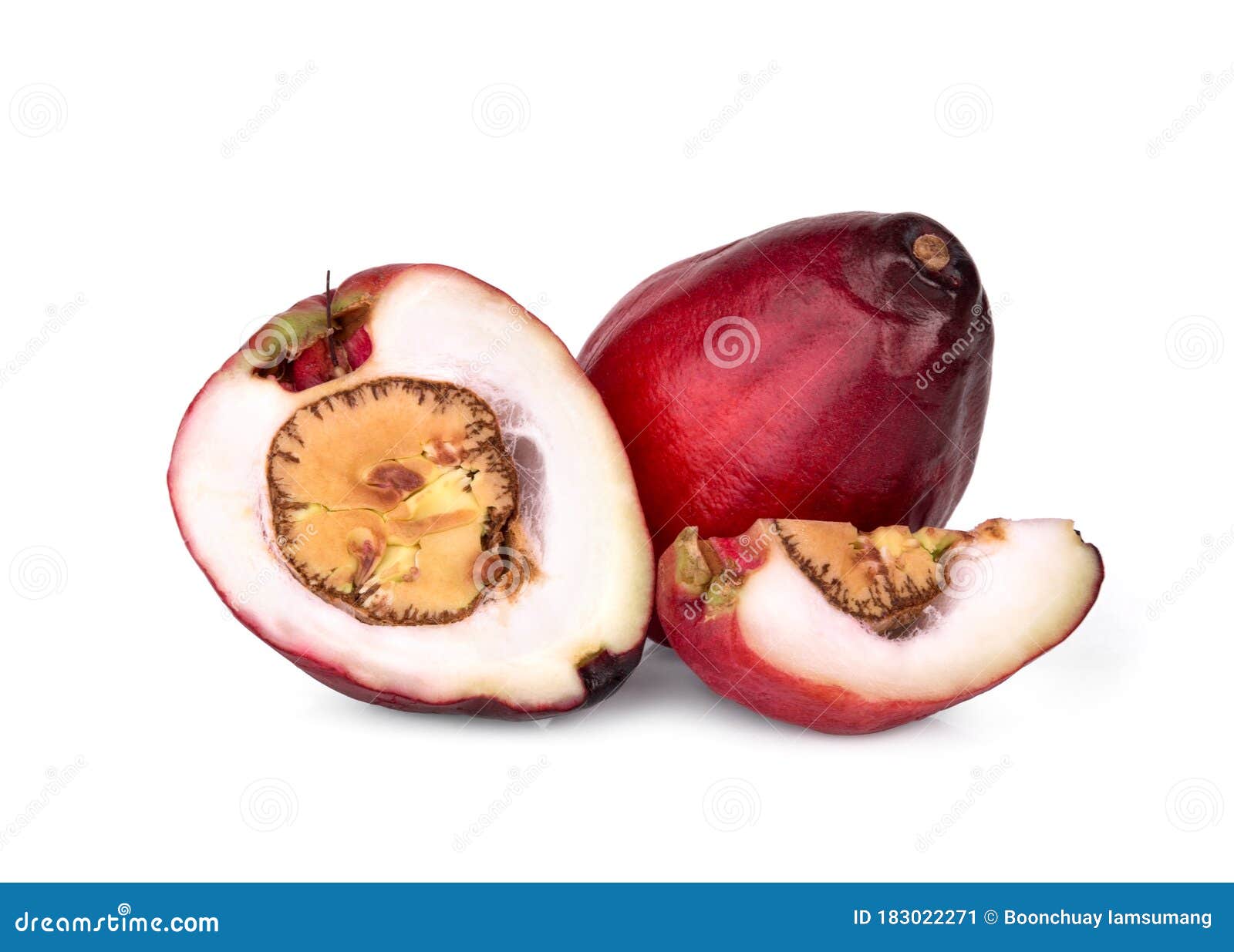 Malay Apple Isolated on White Background Stock Image - Image of ...