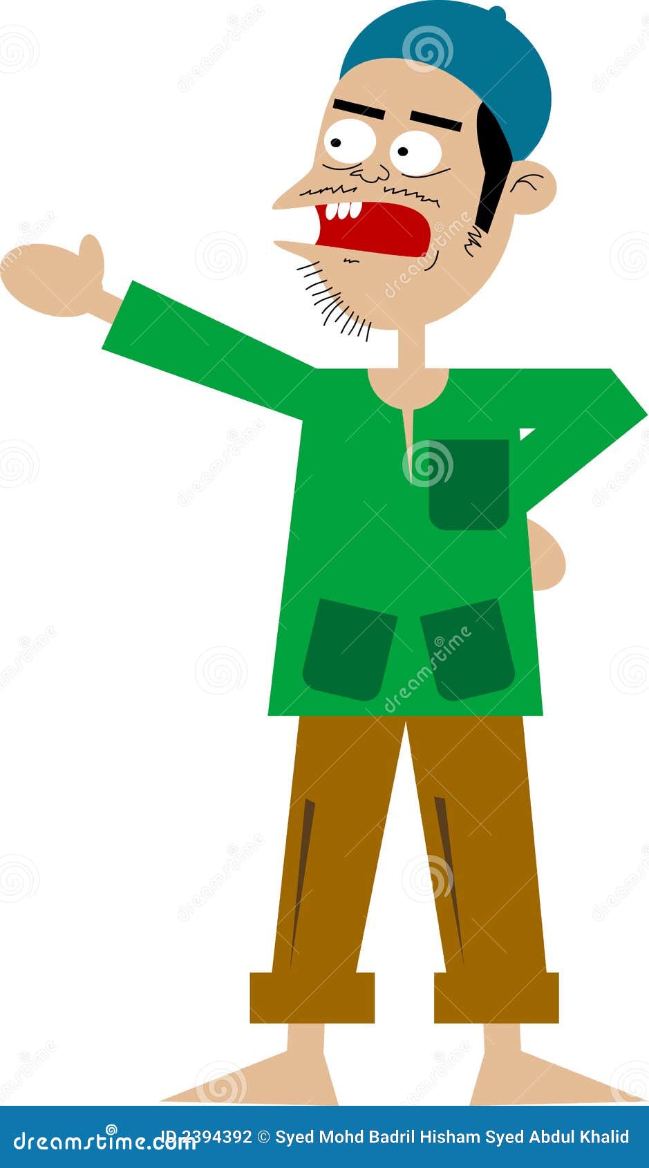 Malay man stock illustration. Illustration of shouting - 2394392