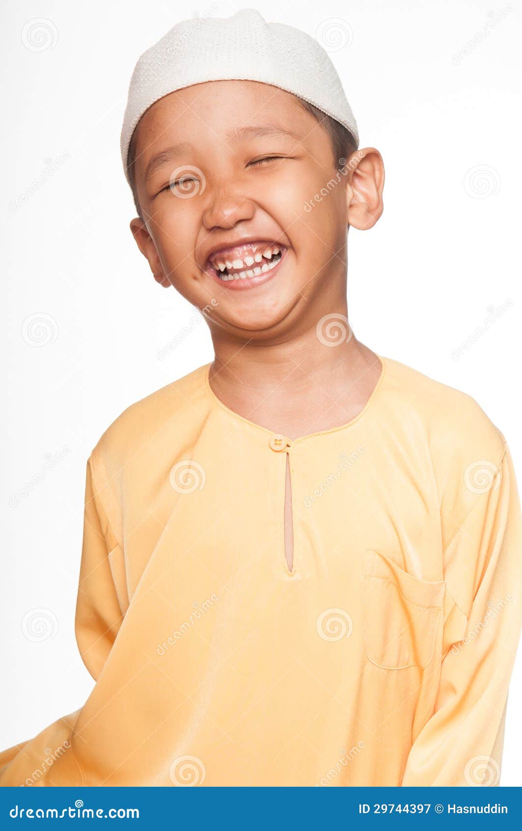 Cute Muslim Boy stock image. Image of children, yellow - 29744397