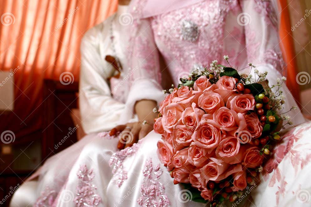 Malay Wedding Flower Bouquet Stock Photo - Image of green, human: 598682