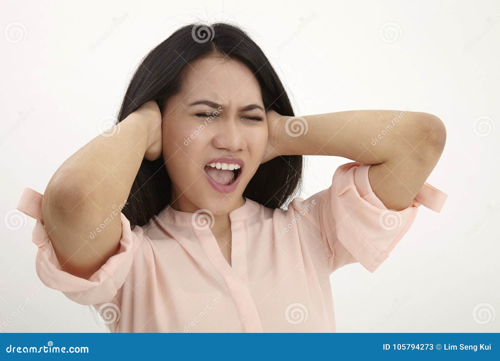 Shouting stock image. Image of stress, frustration, ears - 105794273