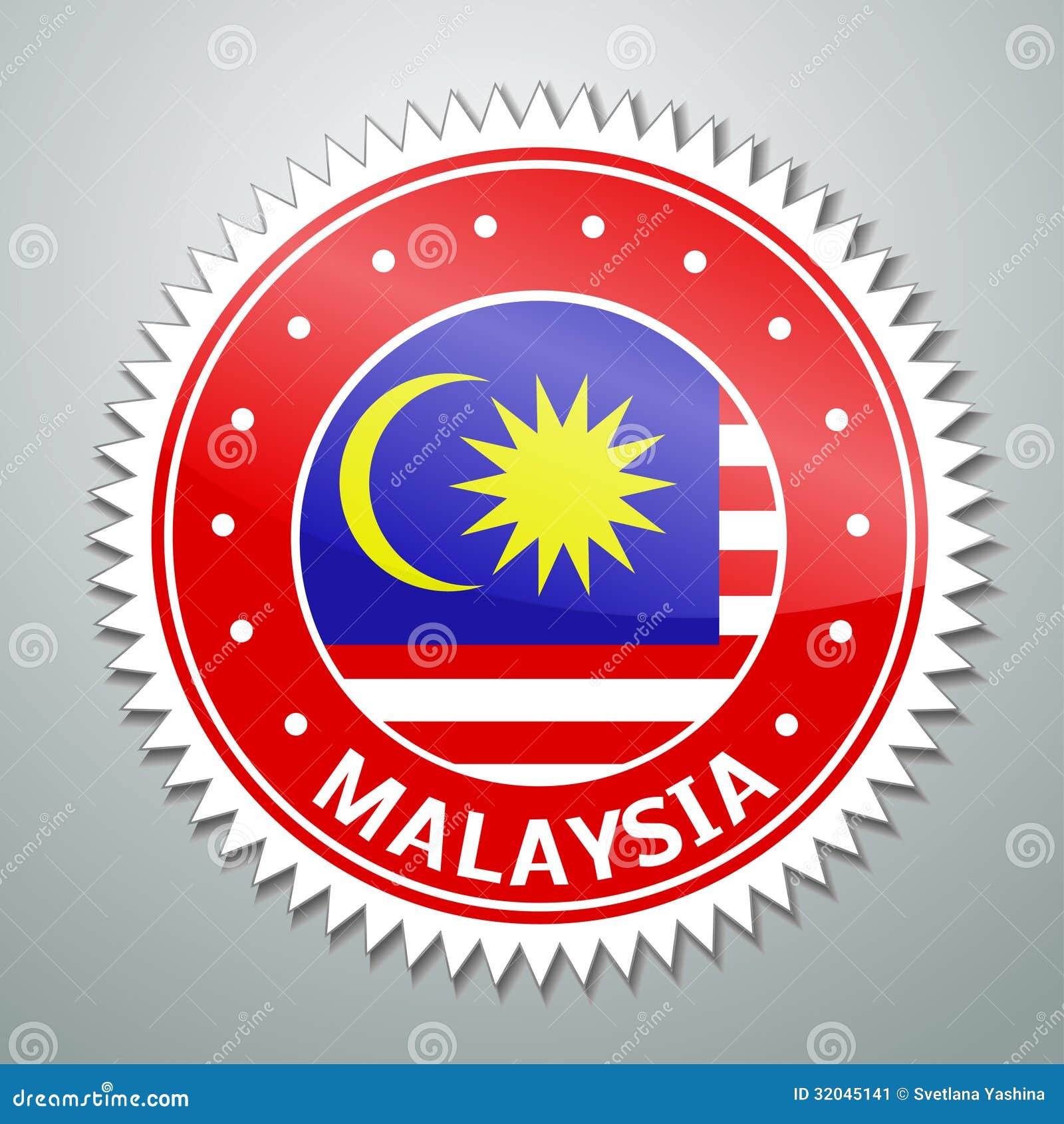 Malayan flag label stock illustration. Illustration of stamp - 32045141