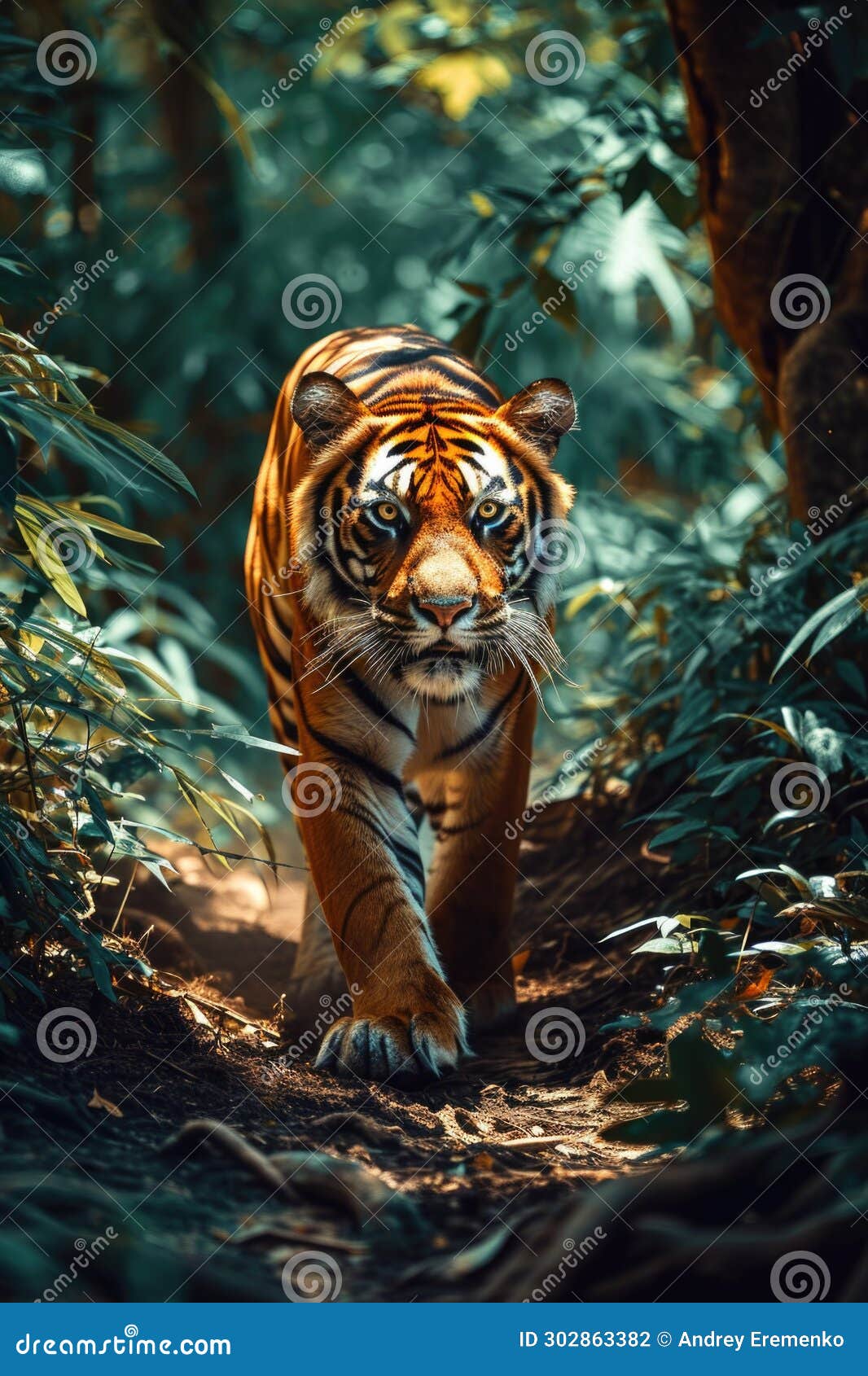 Malayan Tiger at Wildlife Reserve Stock Illustration - Illustration of ...