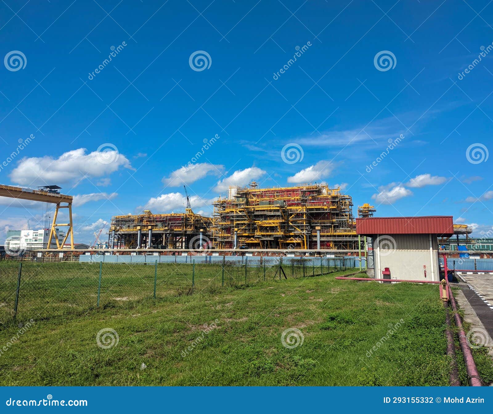 View of an Oil Rig Construction Site that is Under Construction with ...