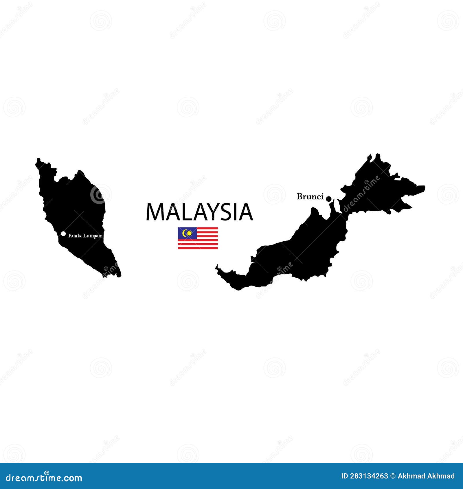 Malaysia country map icon stock vector. Illustration of malaysia ...