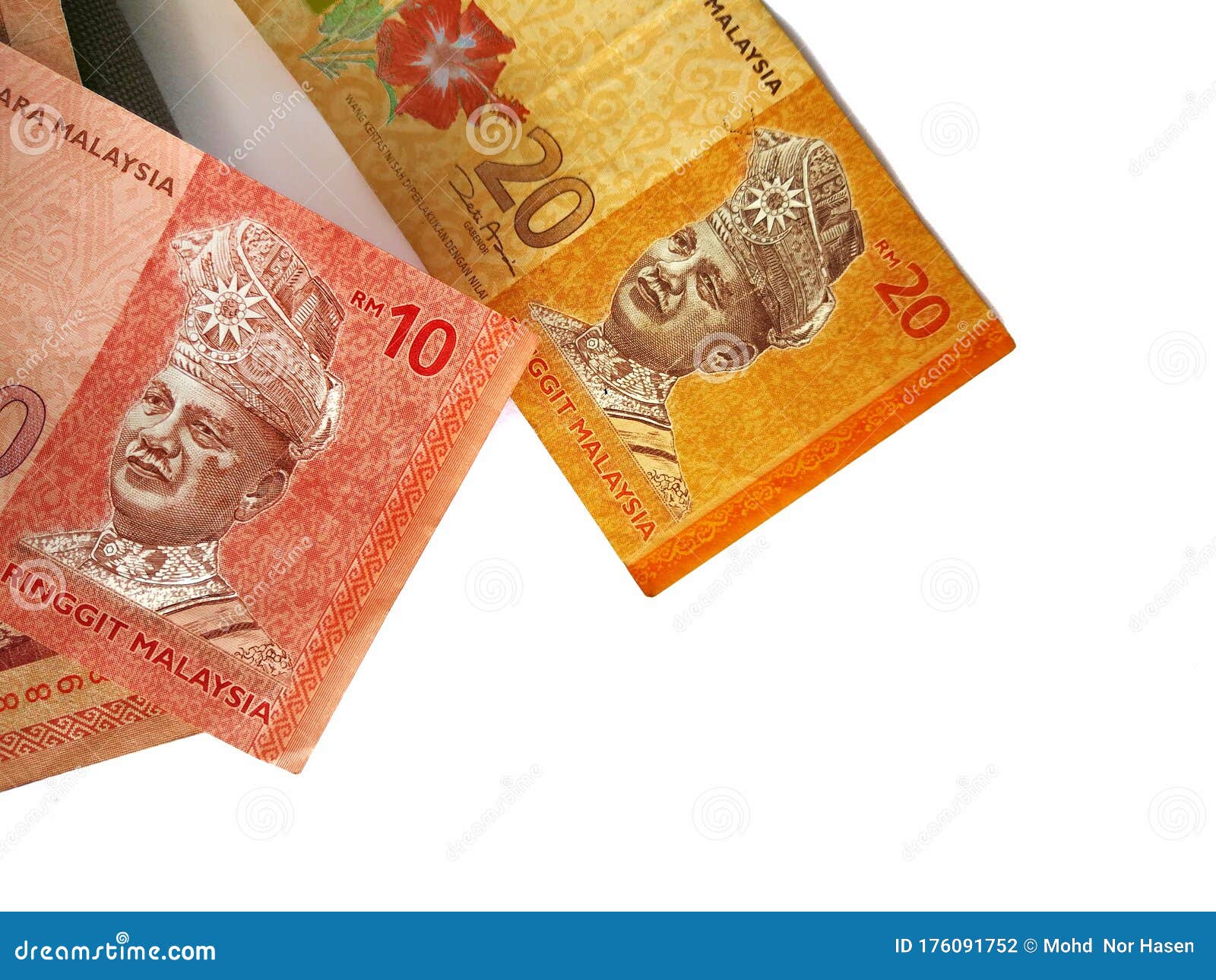 Malaysia Currency (MYR) :stack of Ringgit Malaysia Bank Note with ...