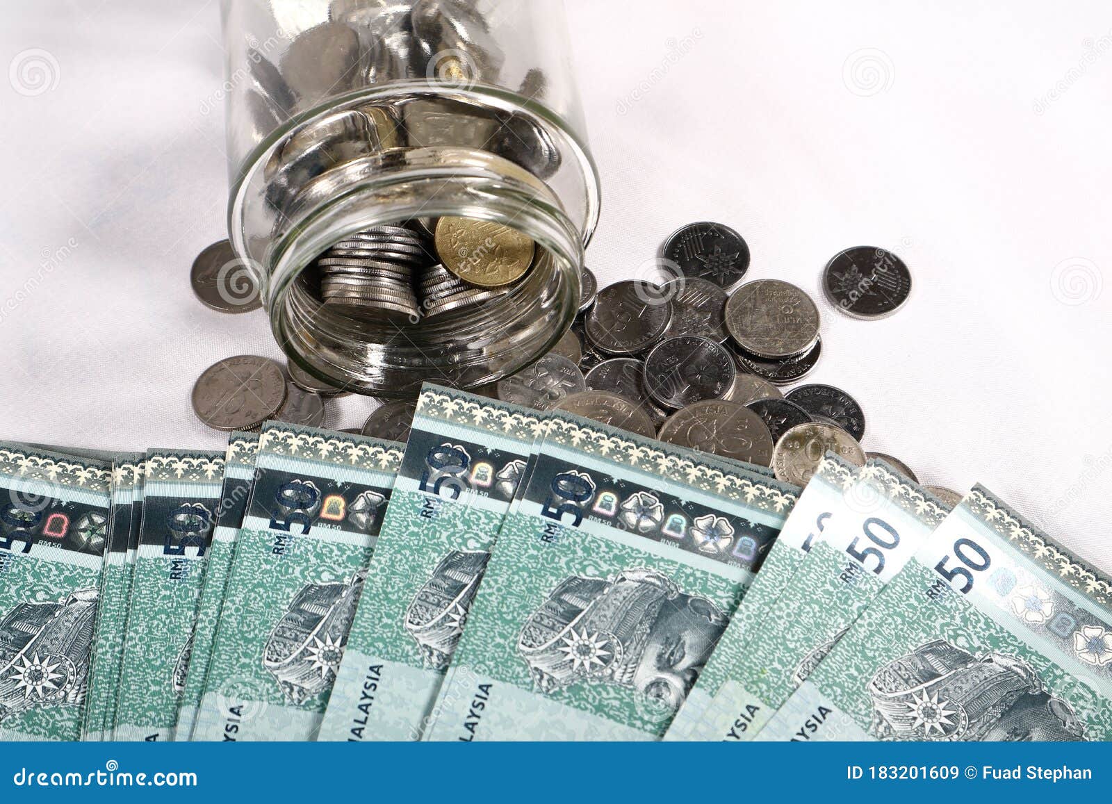 Malaysia Currency MYR: Stack of Ringgit Malaysia Bank Note. Stock Image ...