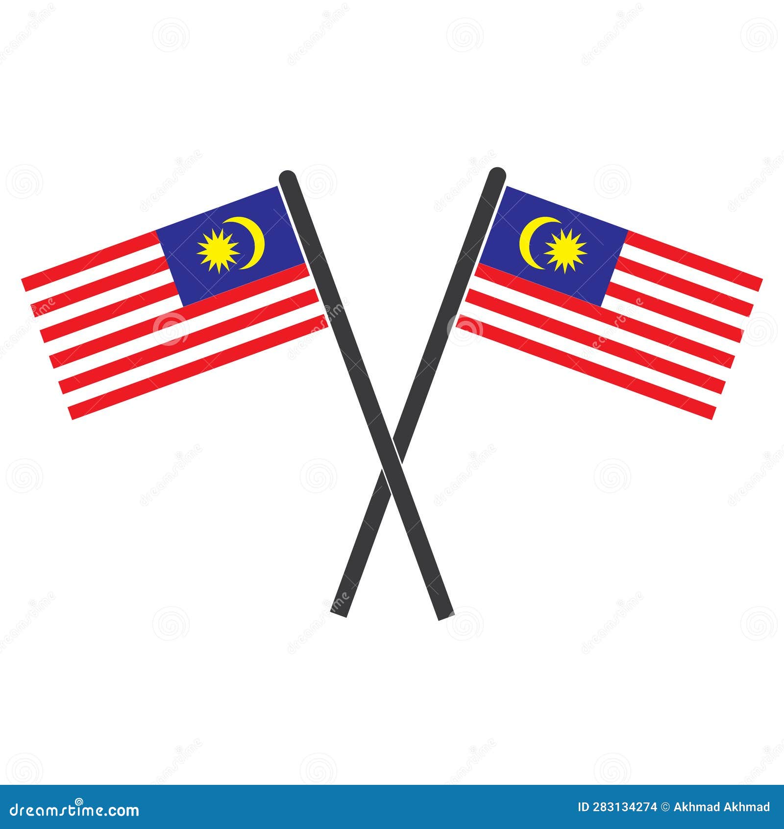 Malaysia flag icon stock vector. Illustration of celebration - 283134274