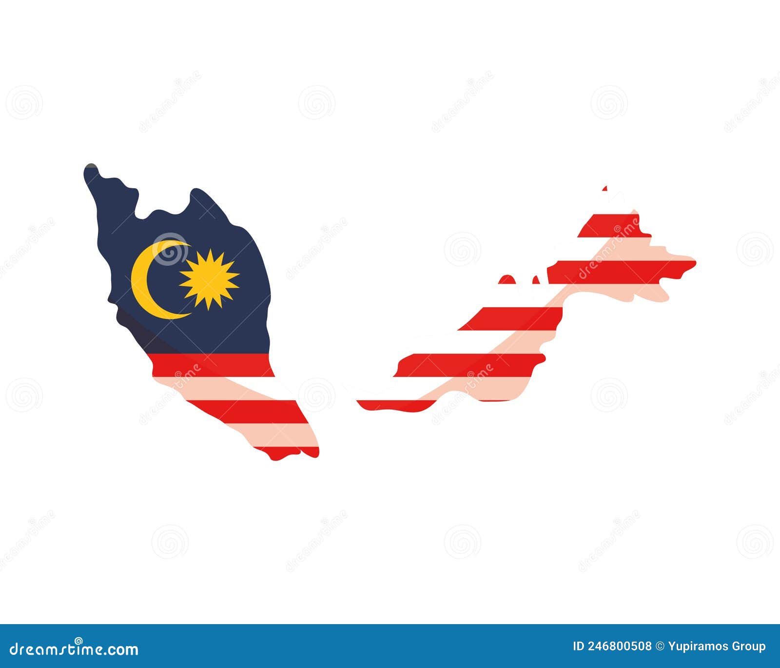 Malaysia flag and map stock vector. Illustration of vector - 246800508
