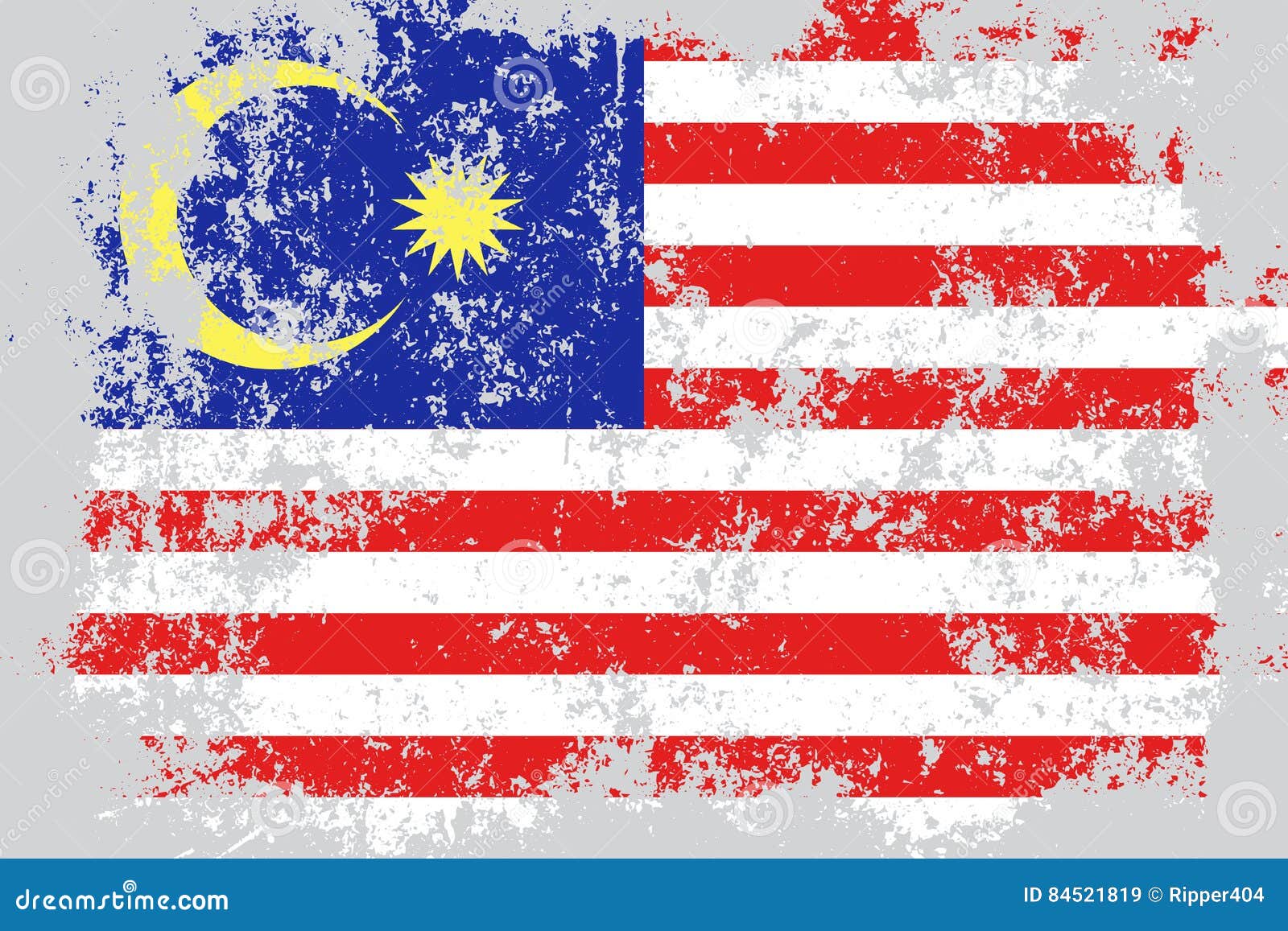 Malaysia Old Map With Grunge And Crumpled Paper. Vector Illustration ...