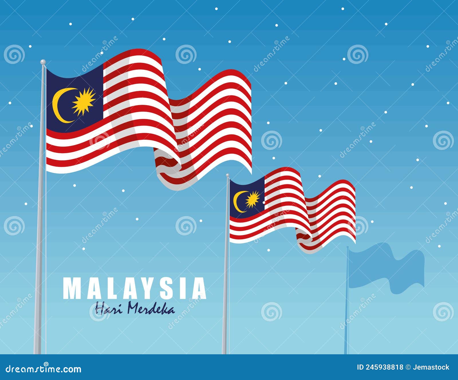 Malaysia Hari Merdeka Flags Stock Vector - Illustration of independence ...