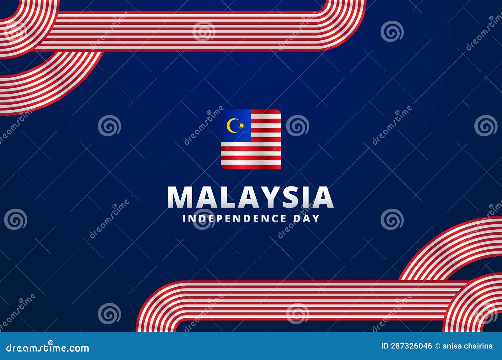 Malaysia Independence Day Design Template Stock Vector - Illustration ...