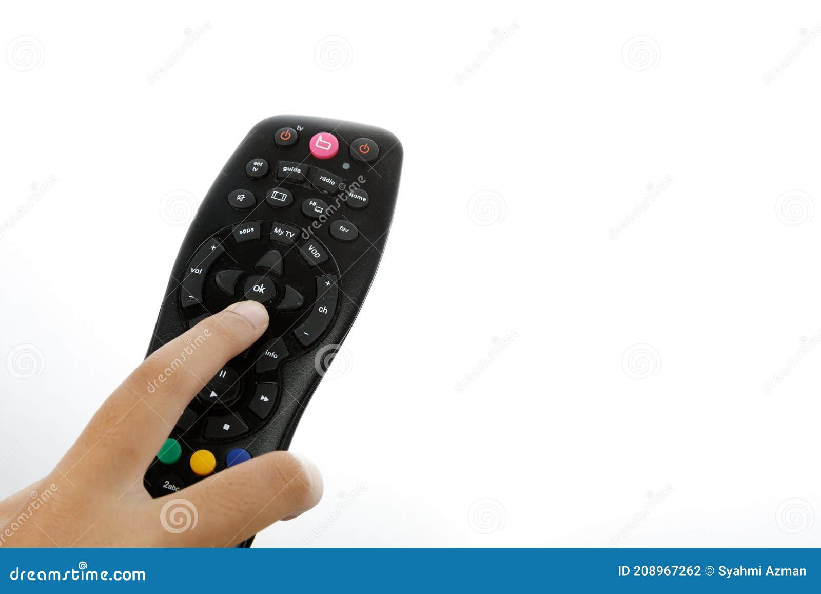 Hand With A Remote Control Nvidia Sheild TV With Netflix Logo. Isolated ...