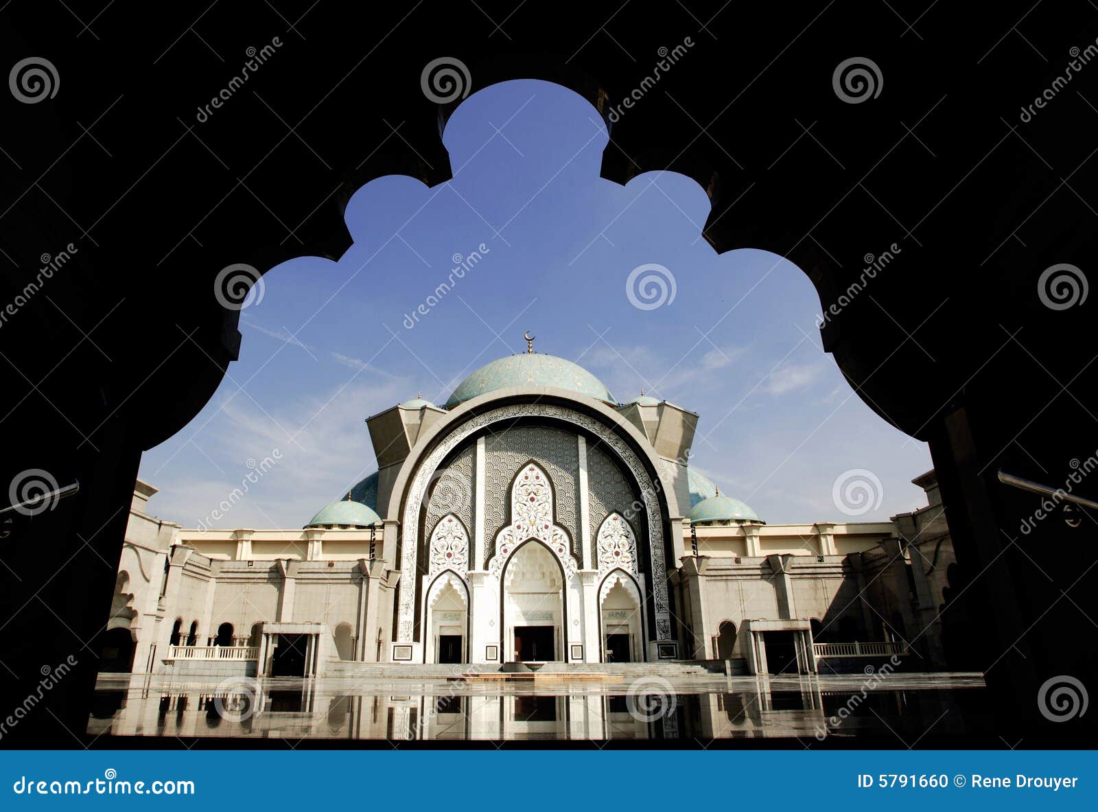 Malaysia, Kuala Lumpur: the Blue Mosque Stock Photo - Image of prayer ...