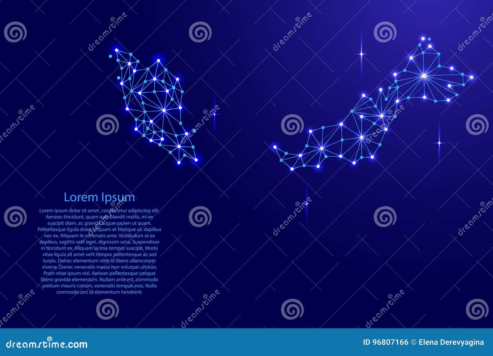 Malaysia Map of Polygonal Mosaic Lines Network, Rays, Space Stars of ...