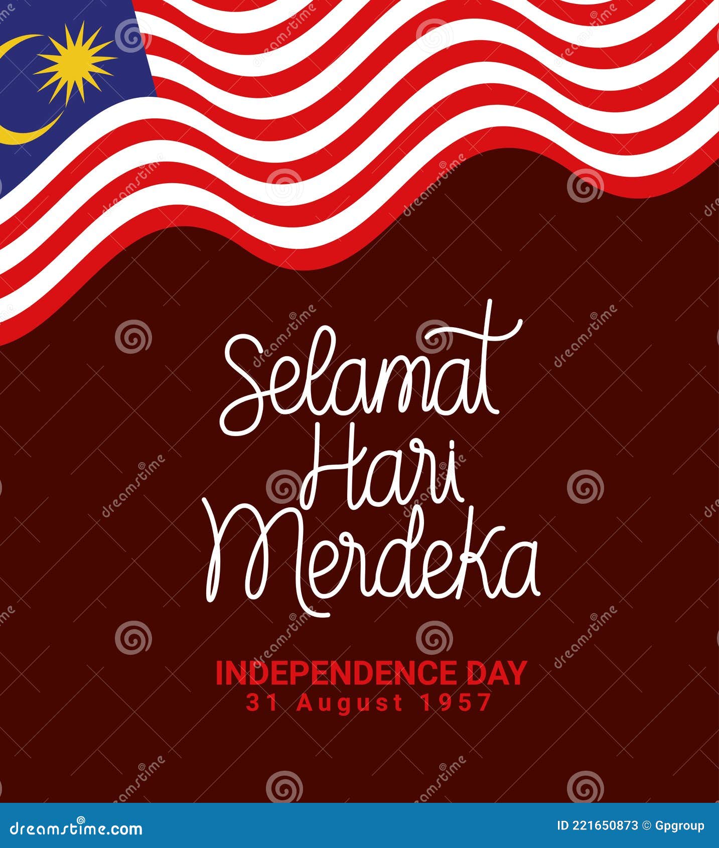 Malaysia merdeka design stock vector. Illustration of freedom - 221650873
