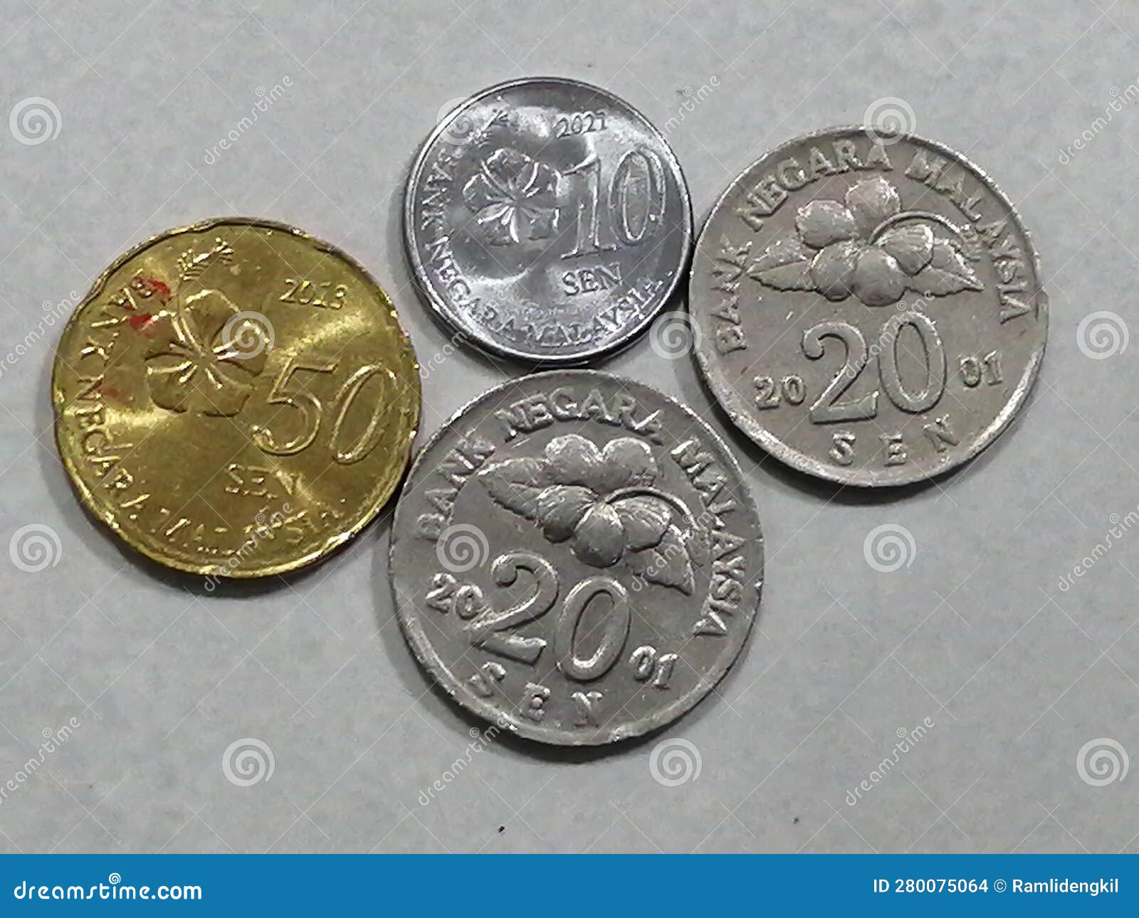 Malaysia Old Coins Ready Share Stock Photo - Image of coins, ready ...