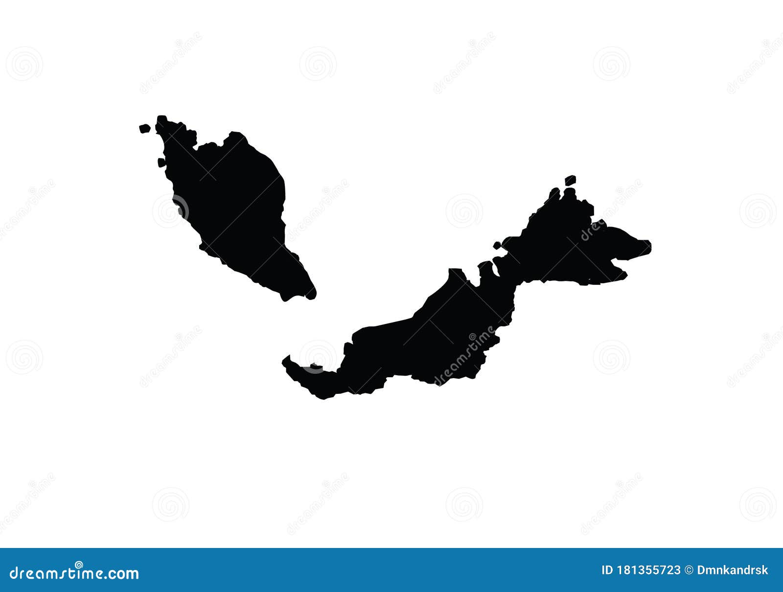 Malaysia - Outline Map Vector Illustration | CartoonDealer.com #104340576
