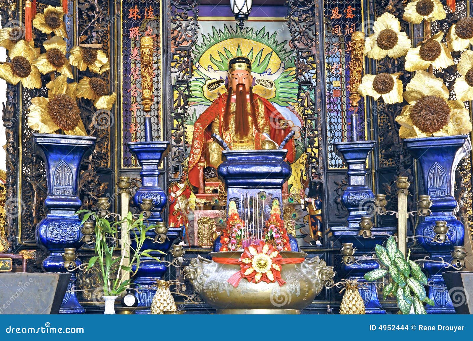 Malaysia, Penang: Chinese Temple Stock Photo - Image of authentic ...