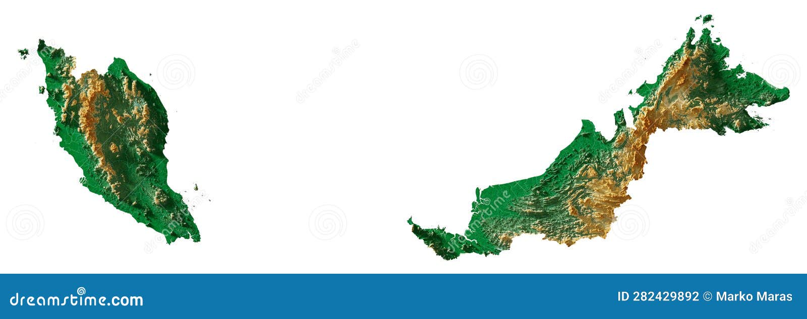 Malaysia relief map stock illustration. Illustration of isolated ...