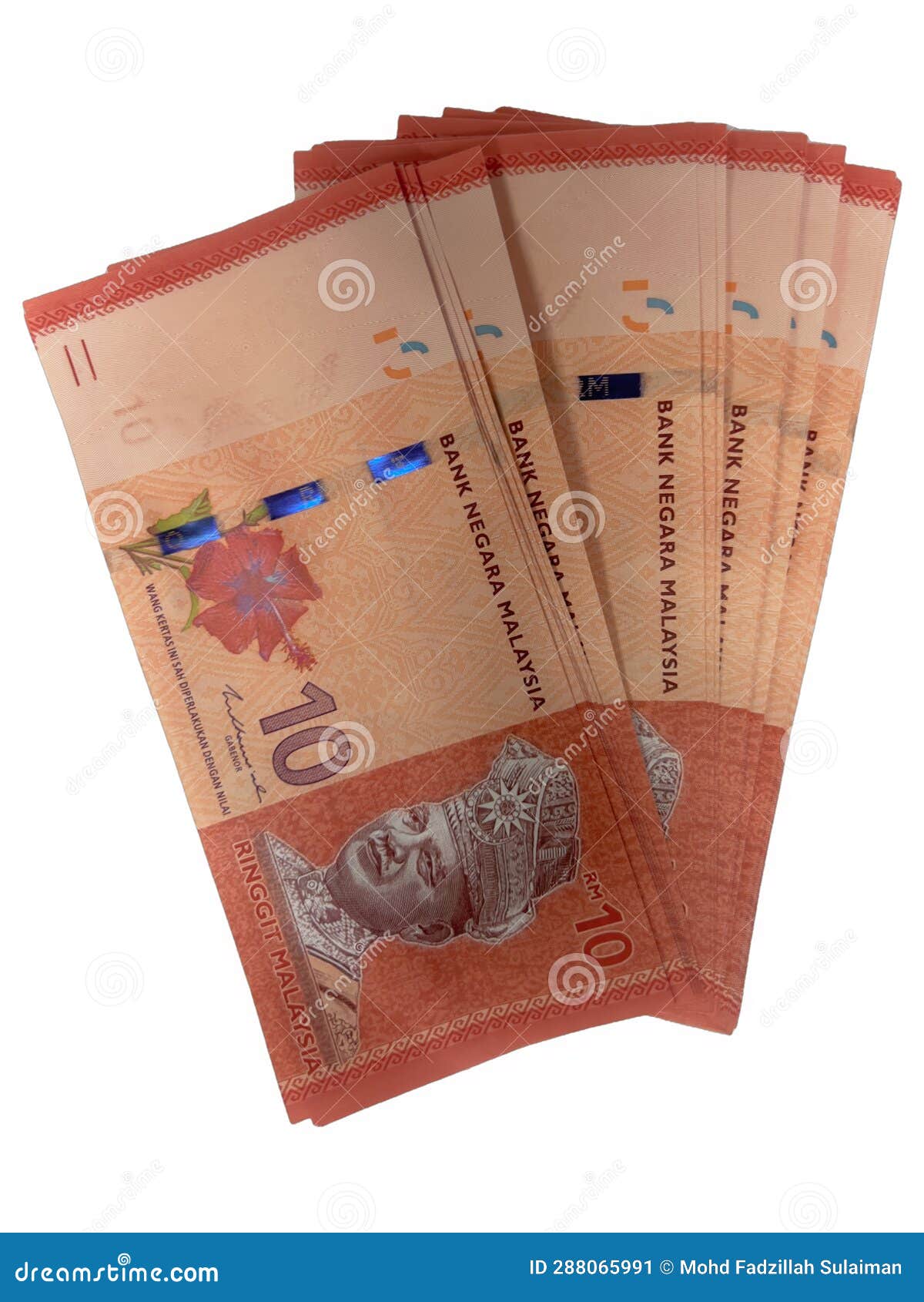 Malaysia Ringgit Currency in the Form of 10 Ringgit Notes. Stock Image ...