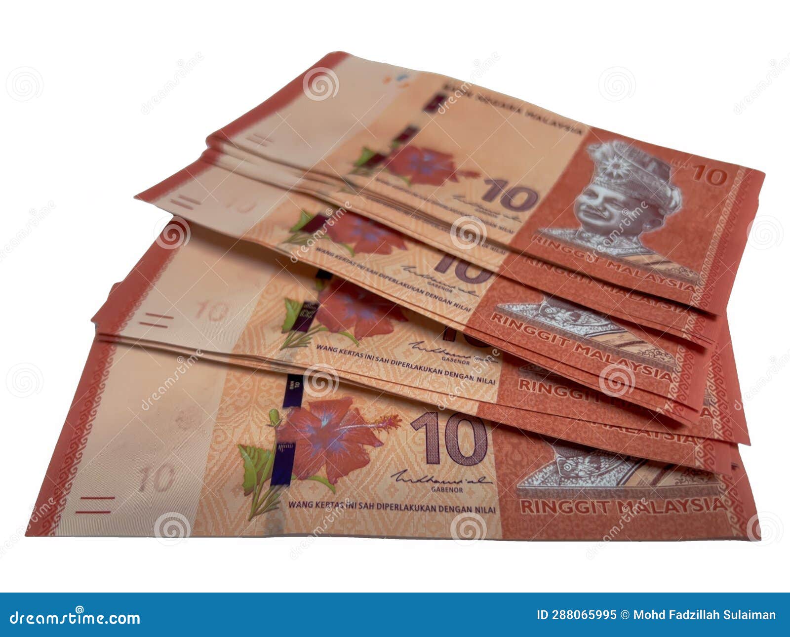 Malaysia Ringgit Currency in the Form of 10 Ringgit Notes. Stock ...