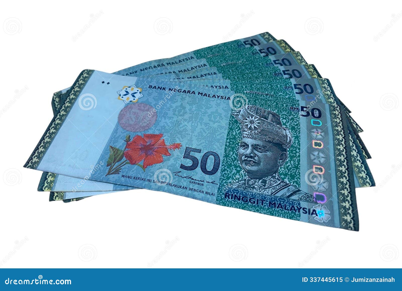 Malaysia Ringgit (MYR) RM50 with Isolated White Background Stock Image ...