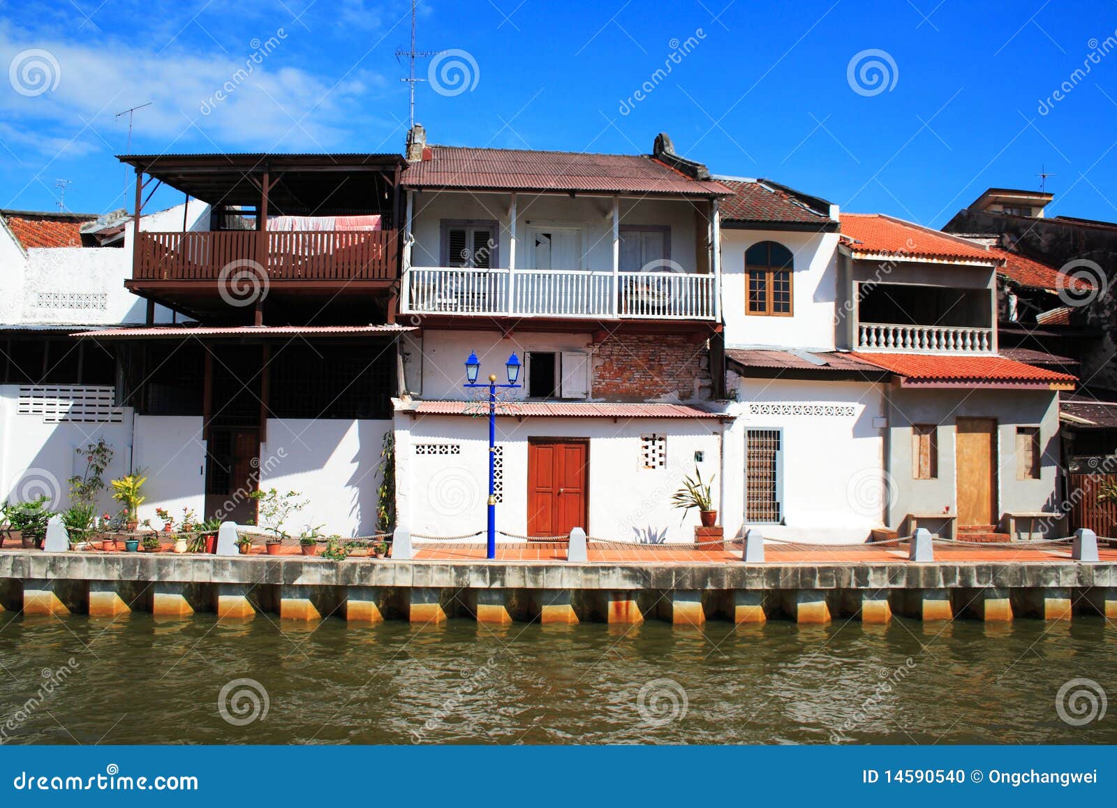 Malaysia Riverside Traditional House Stock Photo - Image of classic ...
