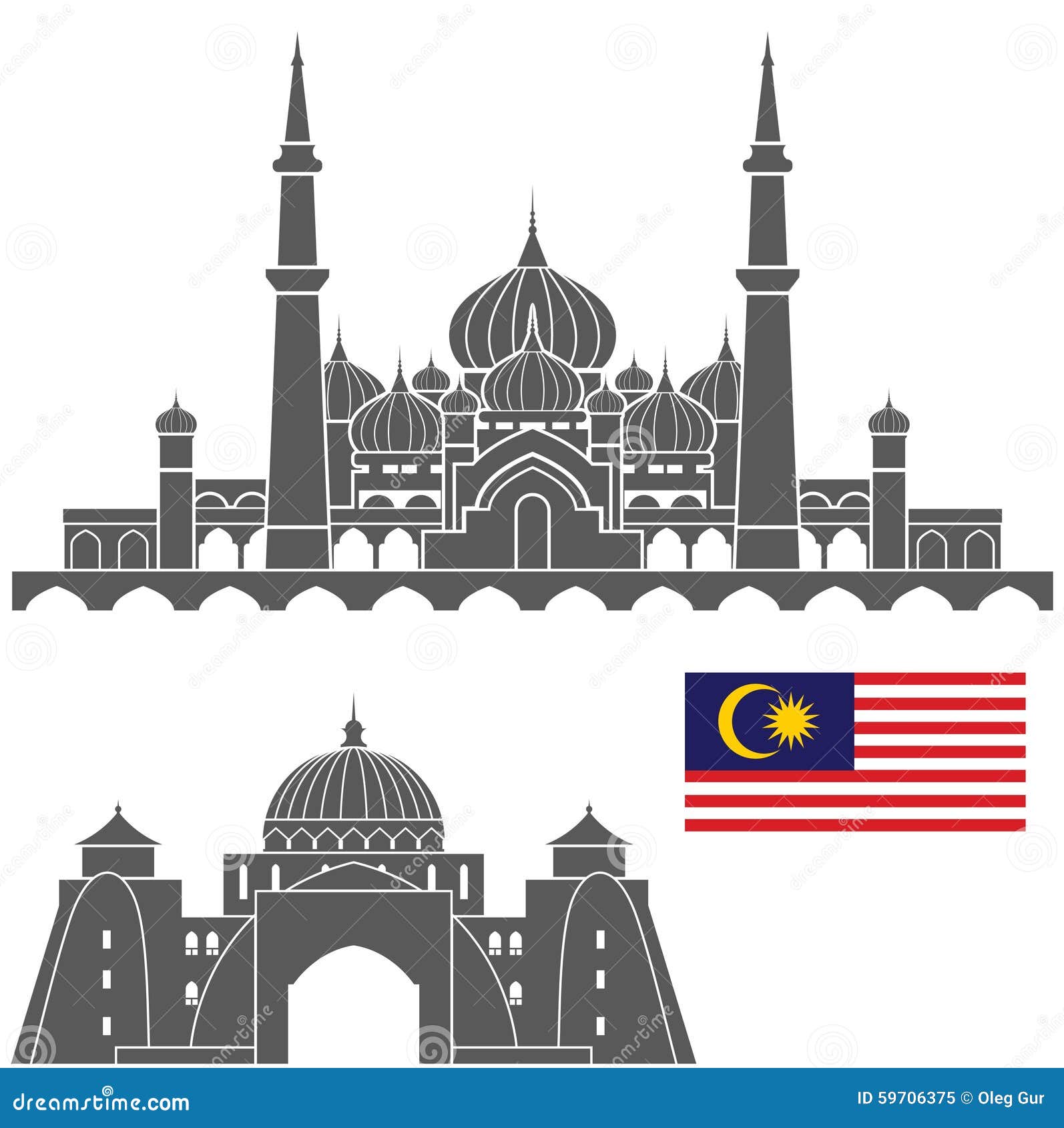 Malaysia stock vector. Illustration of travel, traditional - 59706375