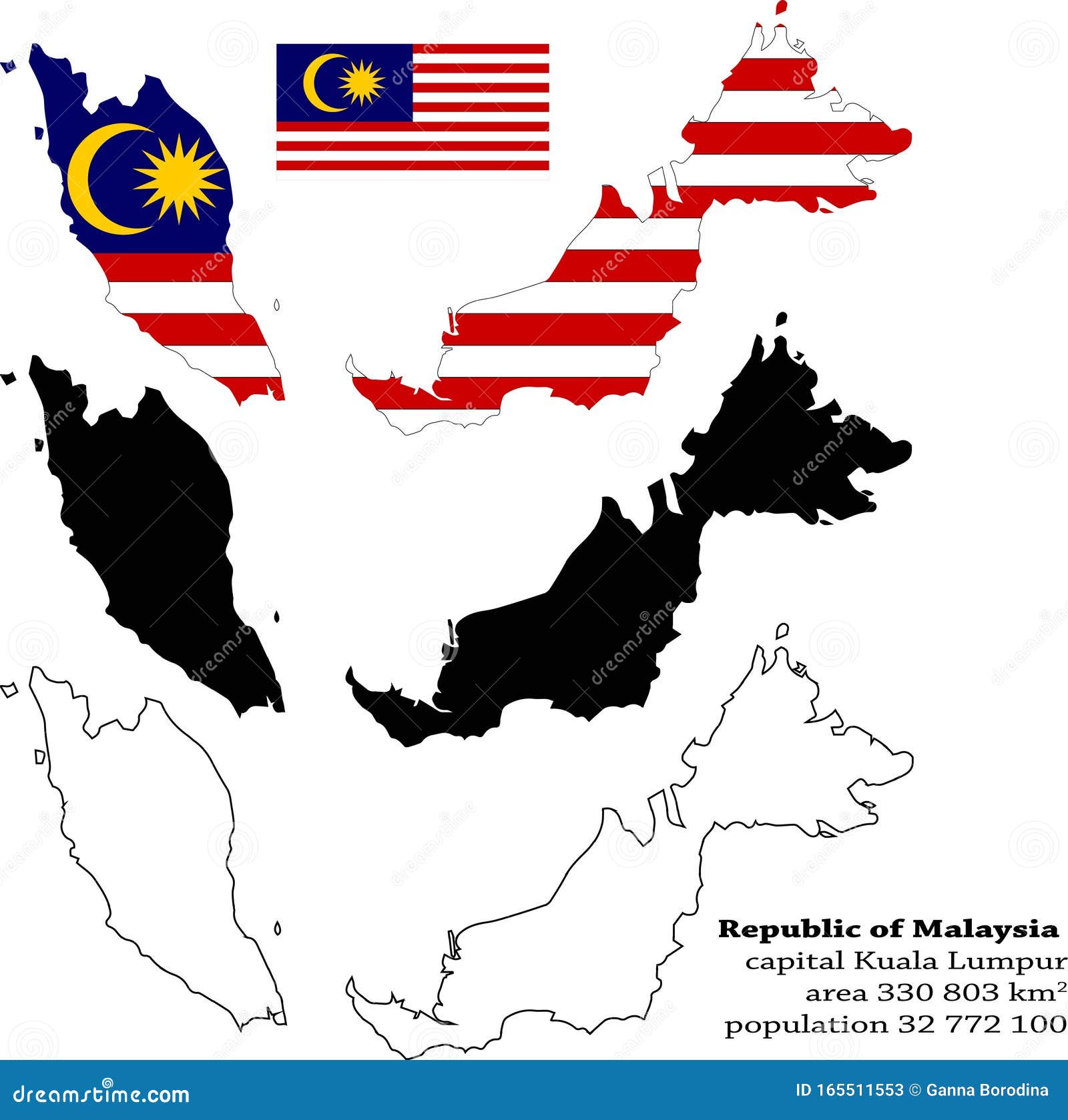 Malaysia Population Heat Map As Color Density Illustration Royalty-Free ...