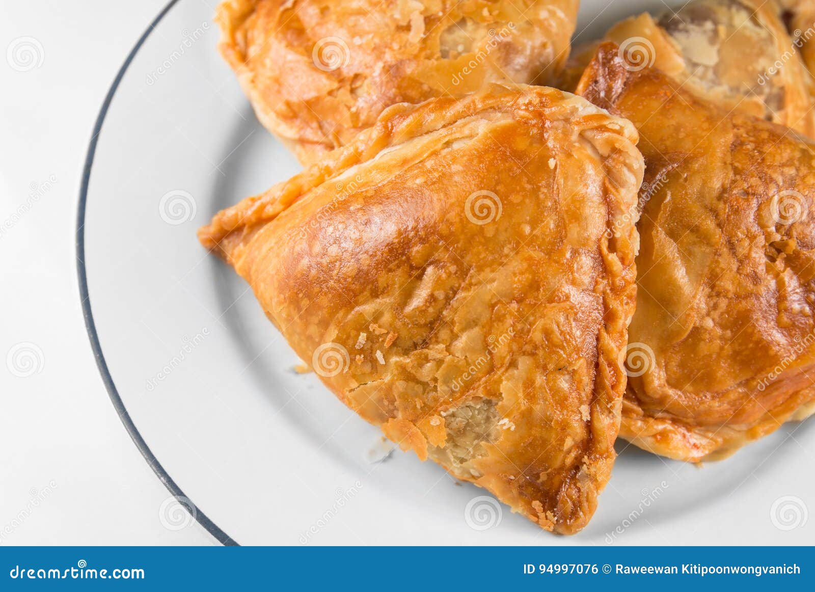 Malaysian Cakes, Crispy Curry Puff Pastry Stock Photo - Image of ...