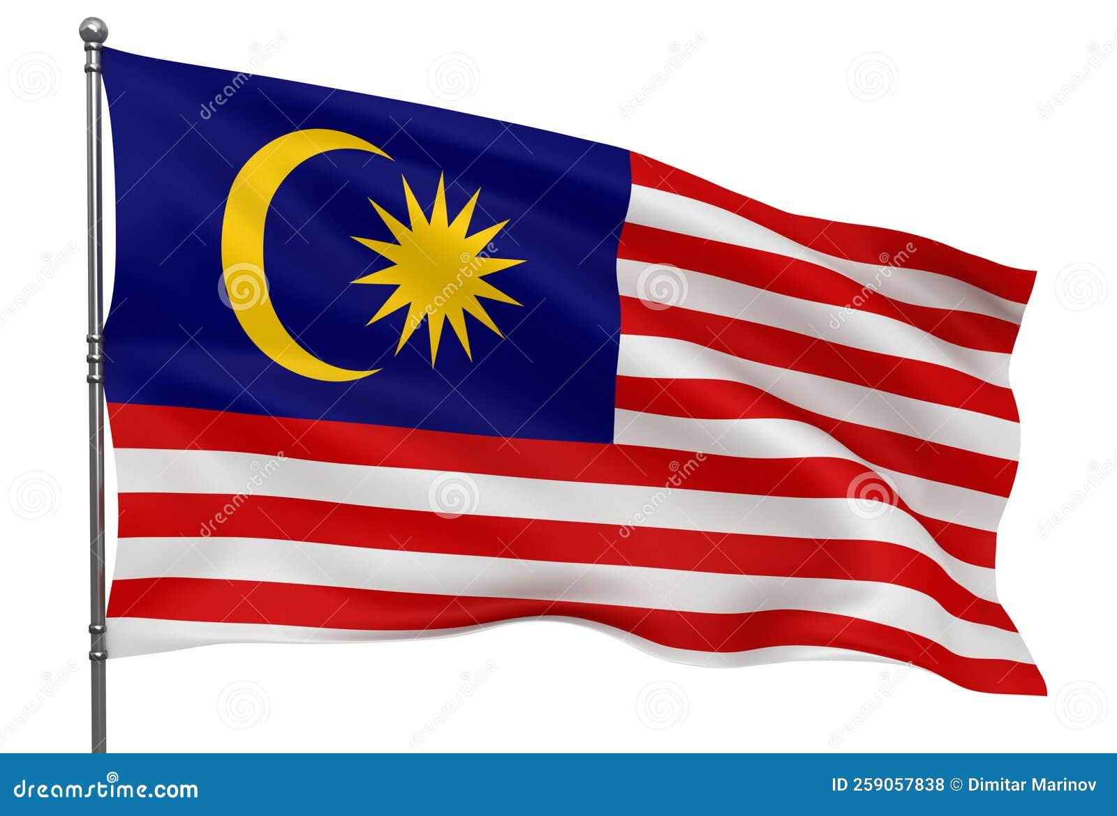 Waving Malaysian Flag With Dot Texture Royalty-Free Stock Photo ...