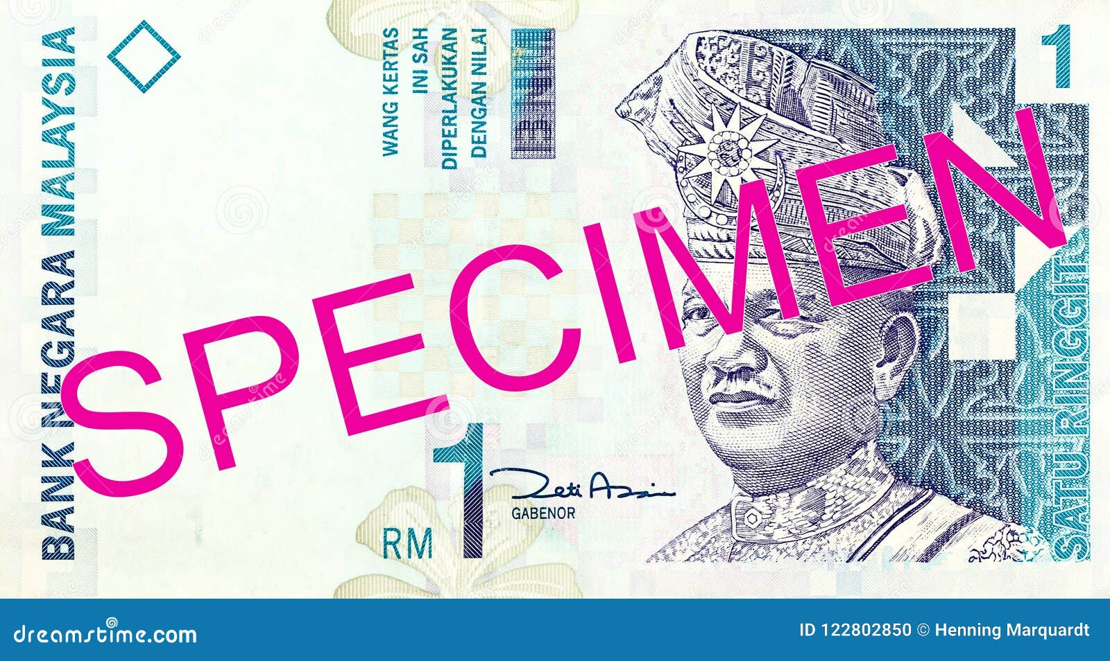 1 Malaysian Ringgit Bank Note Obverse Stock Photo - Image of malaysian ...